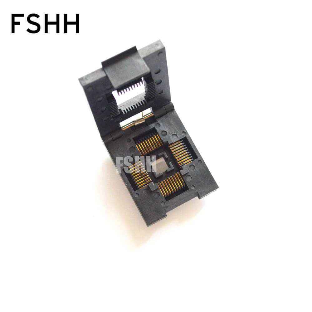 Clamshell CQFP40 Test Socket QFP40 Ic Socket Pin Pitch =1.27mm Chip ...