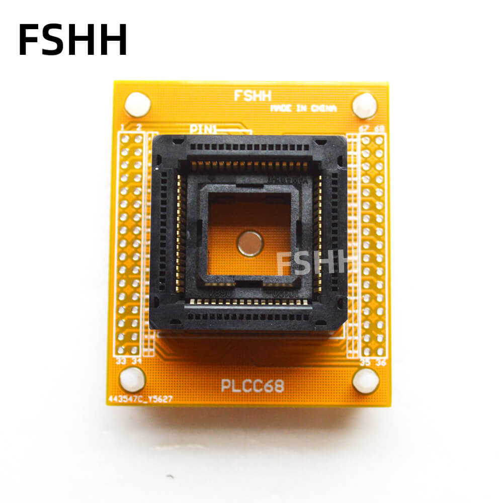 PLCC68 Test Socket PLCC68 1.27mm To SIP 2.54mm Socket Programmer ...