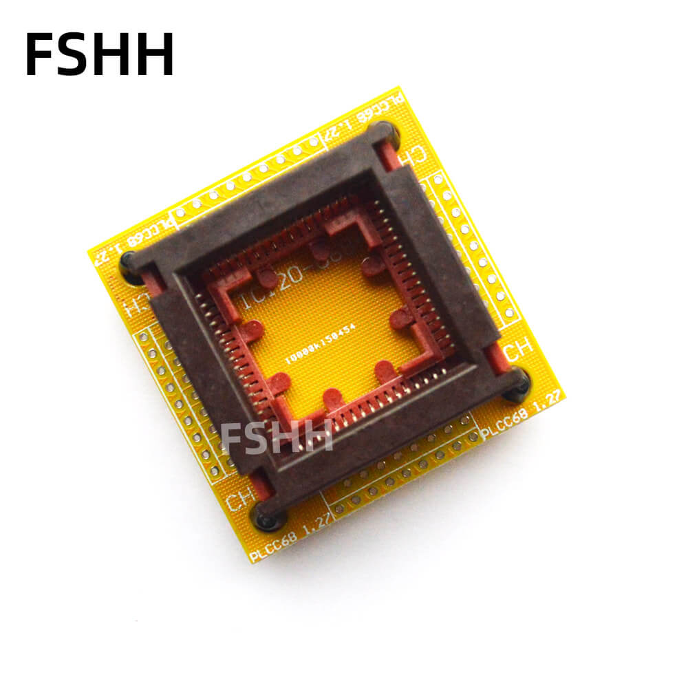 PLCC68 To DIP Socket PLCC68 Test Socket PLCC68 With PCB 2.54MM SIP ...