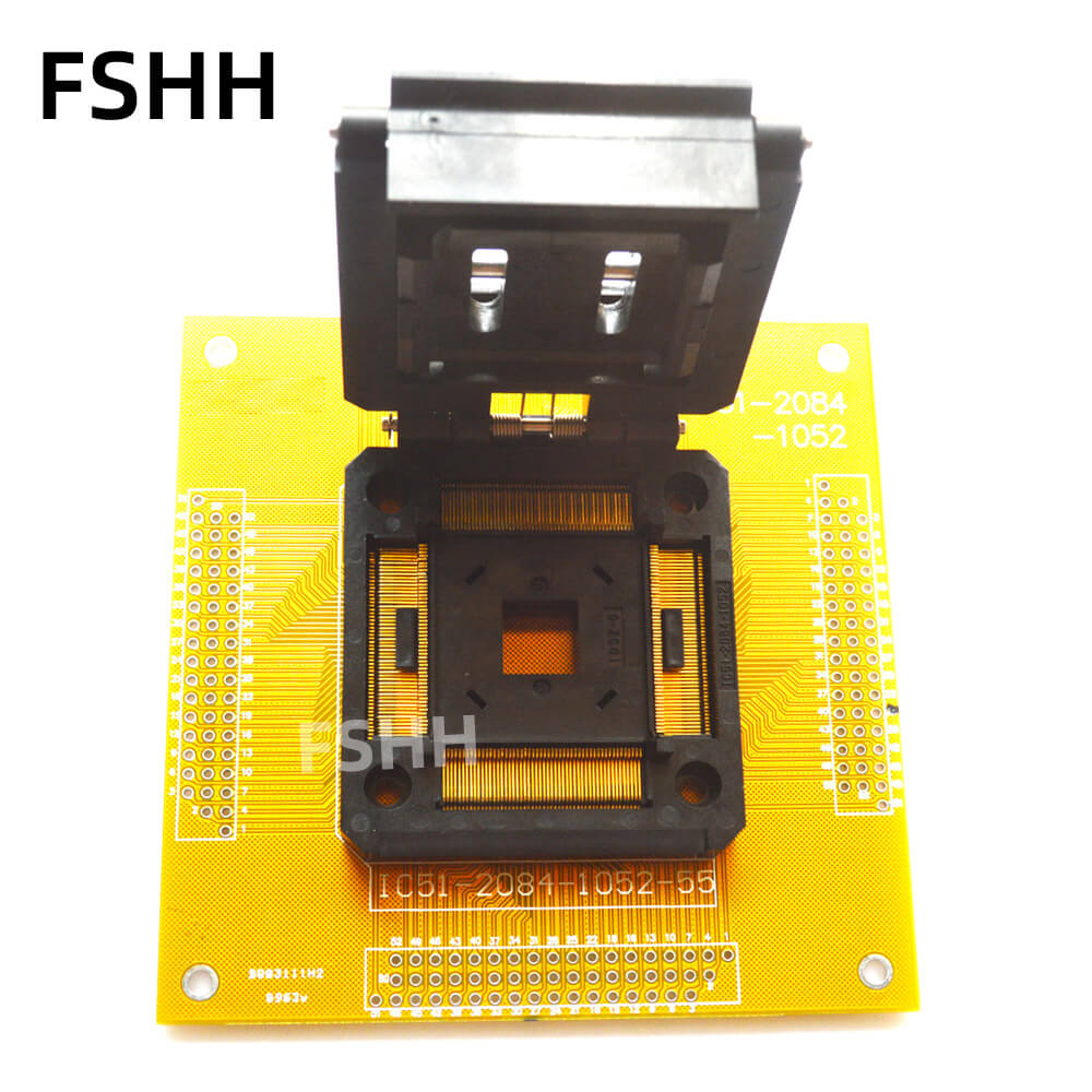 0.5mm IC51-2084-1052-5 Test Socket Clamshell Types TQFP208 QFP28 IC ...