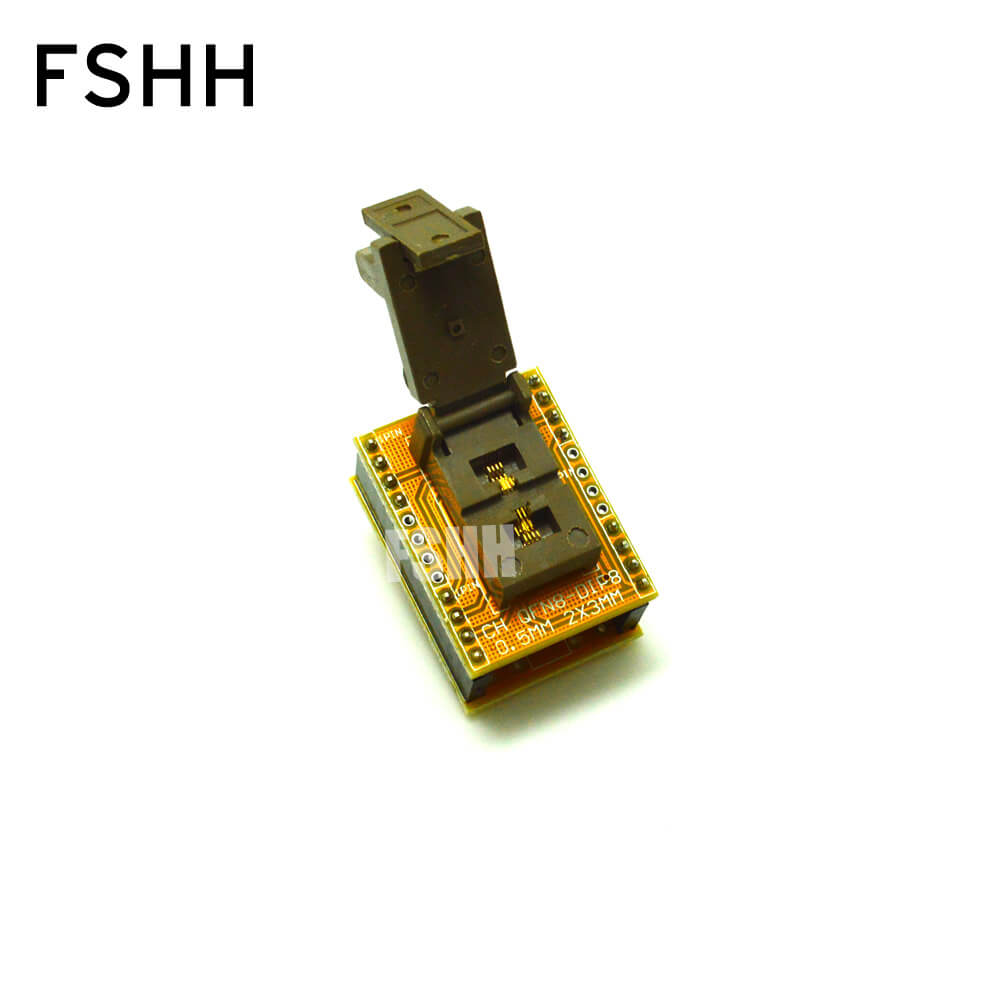 QFN8 To DIP8 Adapter DFN8 MLF8 WSON8 Test Socket Pitch=0.5mm Size=2mm ...