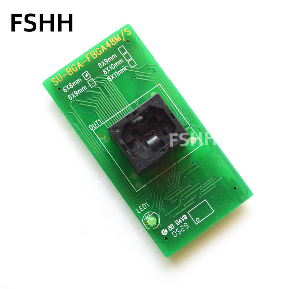 SU-BGA-FBGA48M-S Programmer Adapter BGA48 6X8 Test Socket Adapter ...