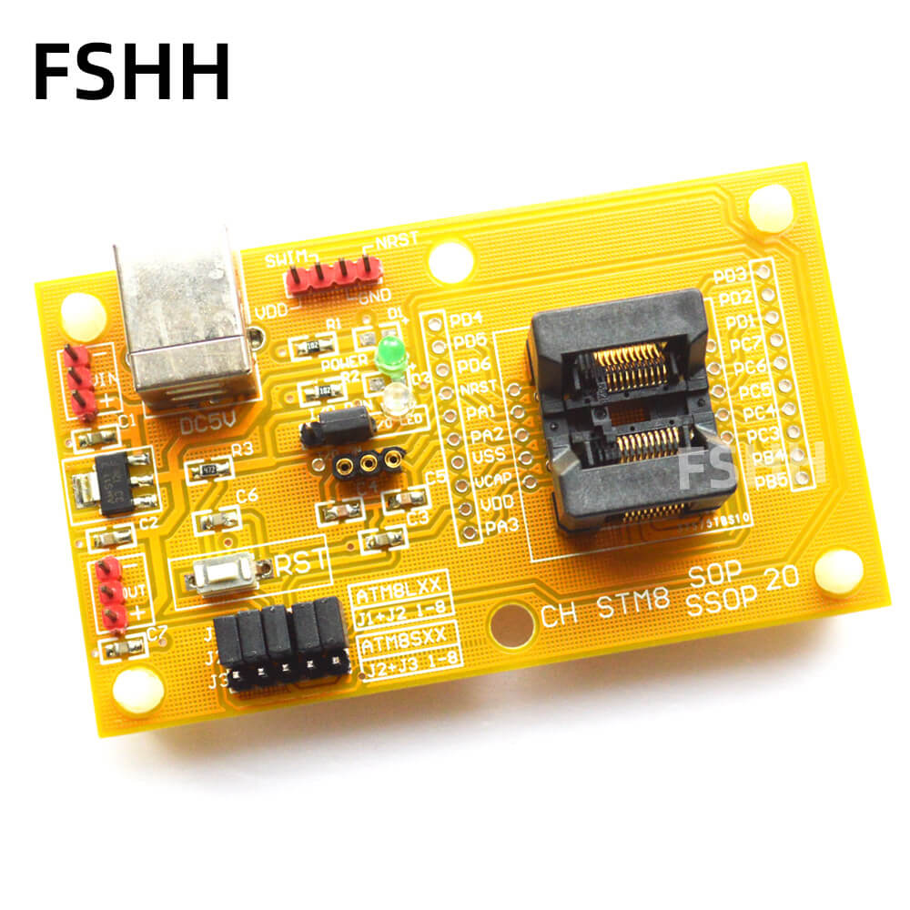 STM8-SSOP20 Core Board STM8A STM8S STM8L Download Seat Test Socket ...