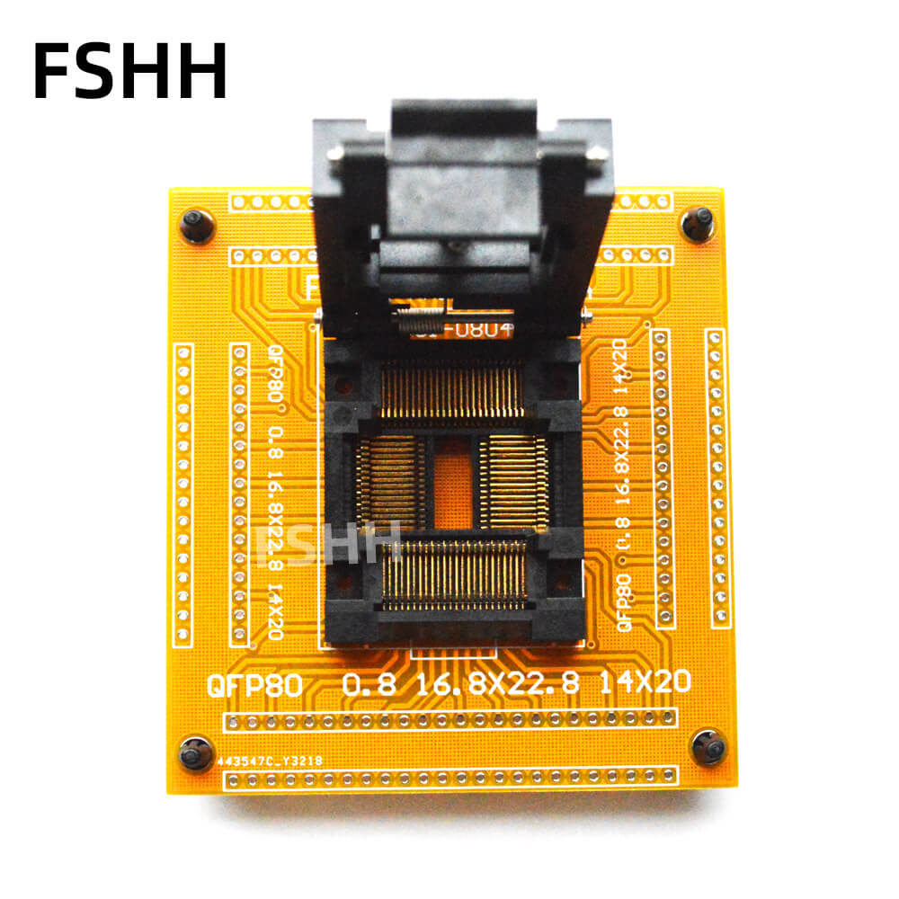 QFP80 Adapter TQFP80 LQFP80 Test Socket IC51-0804-819-6 0.8mm 16x20mm ...