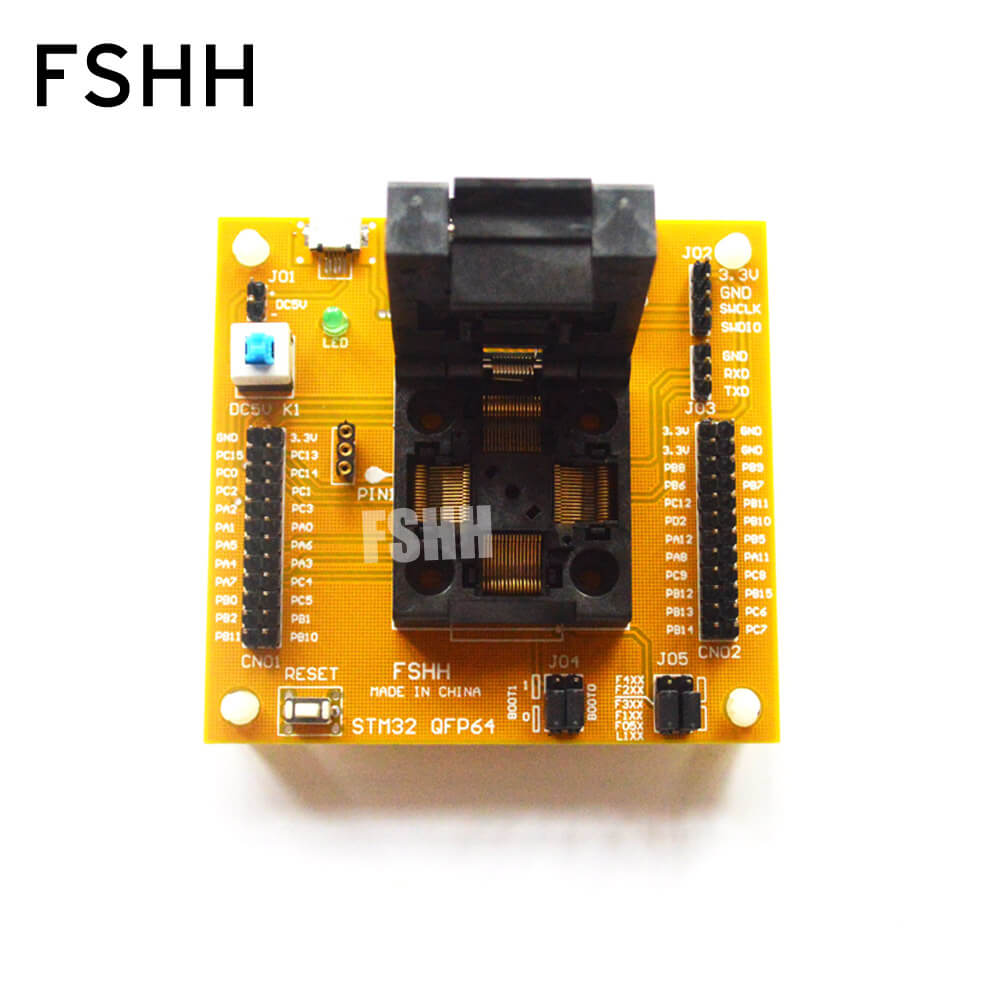 STM32 QFP64 Test Socket STM32 TQFP64 Programmer Adapter JTAG SMT32 ...
