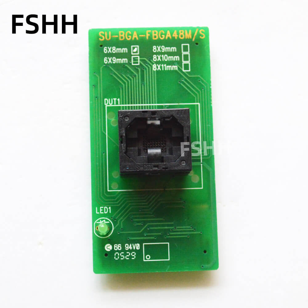 SU-BGA-FBGA48M-S Programmer Adapter BGA48 6X8 Test Socket Adapter ...