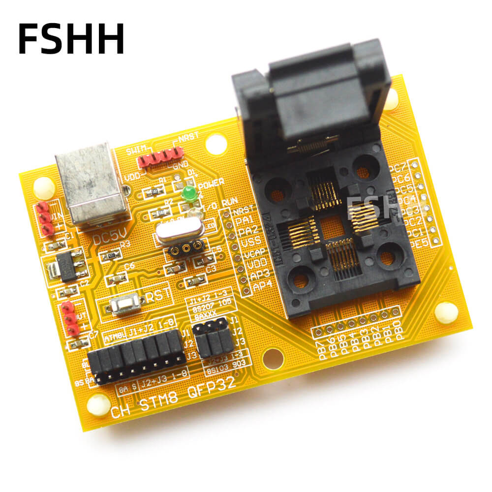 STM8-QFP32 Core Board Download Seat Test Socket Programmer Adapter ...