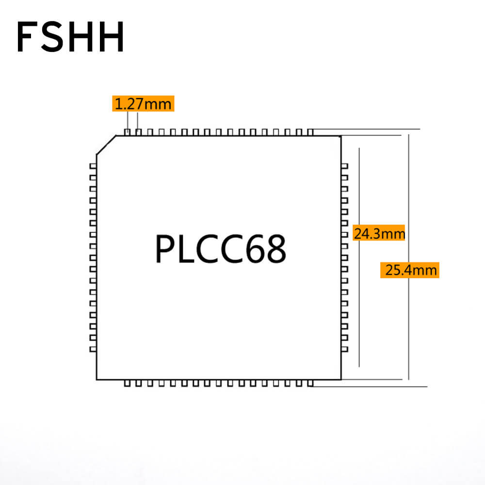 IC120-0684-304 Burn-In Test Socket PLCC68 Adapter Test Socket 1.27mm ...