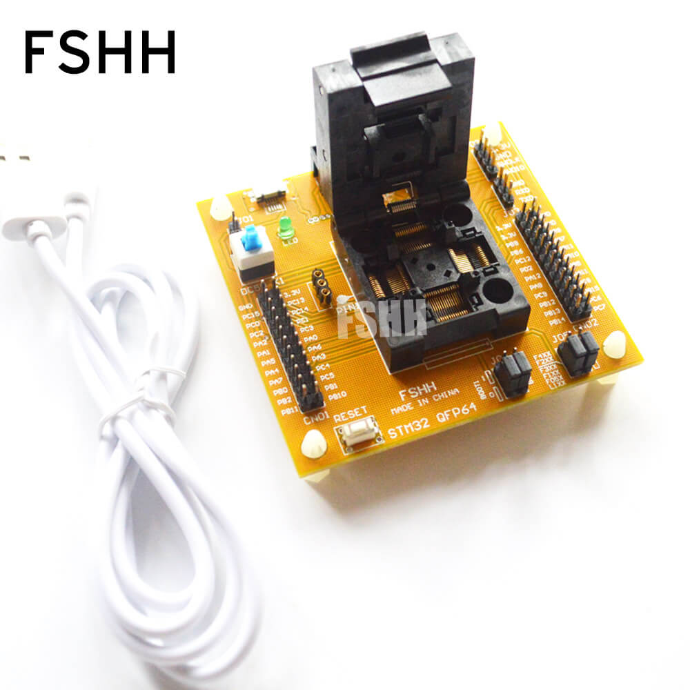 STM32 QFP64 Test Socket STM32 TQFP64 Programmer Adapter JTAG SMT32 ...