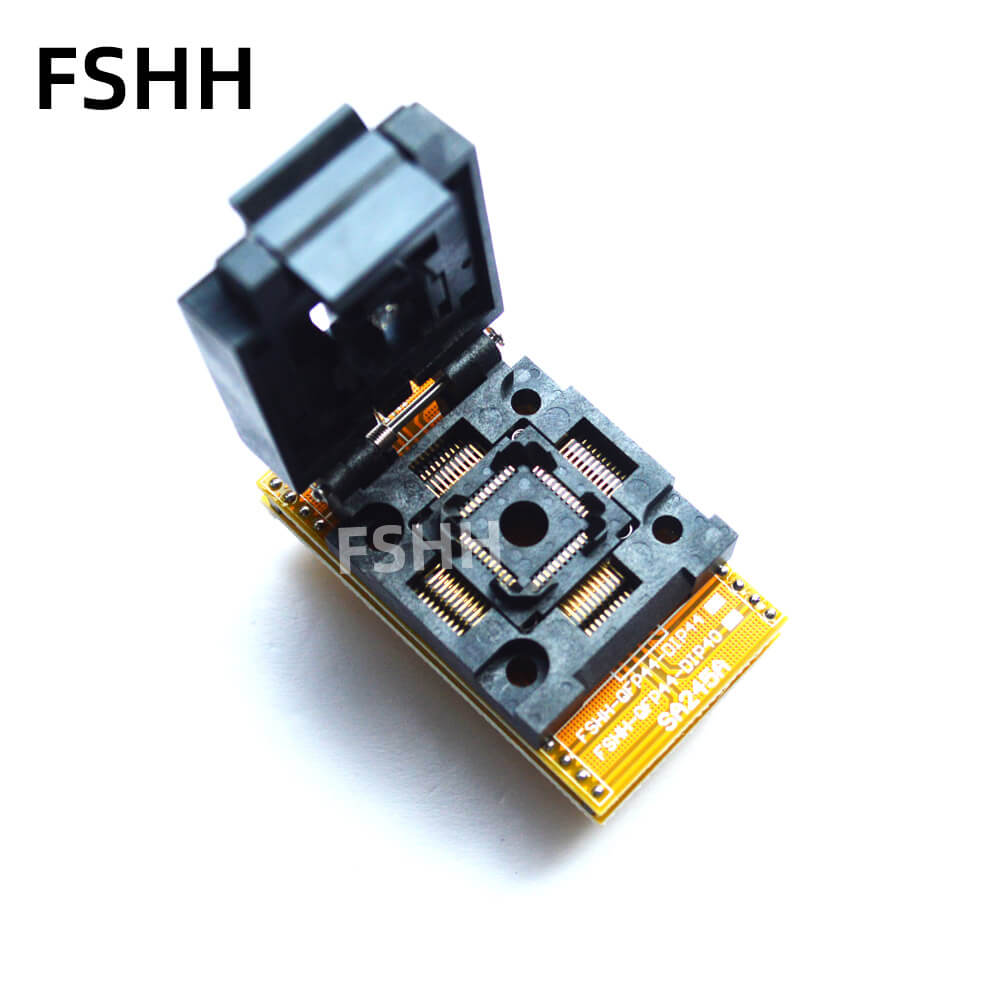 SA245A Programmer Adapter FPQ-44-0.8-19 Test Socket QFP44 To DIP44 To ...