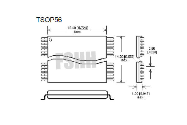 TSOP56 Test Socket Thin Small Outline Package TSOP56 IC Socket Pitch=0 ...