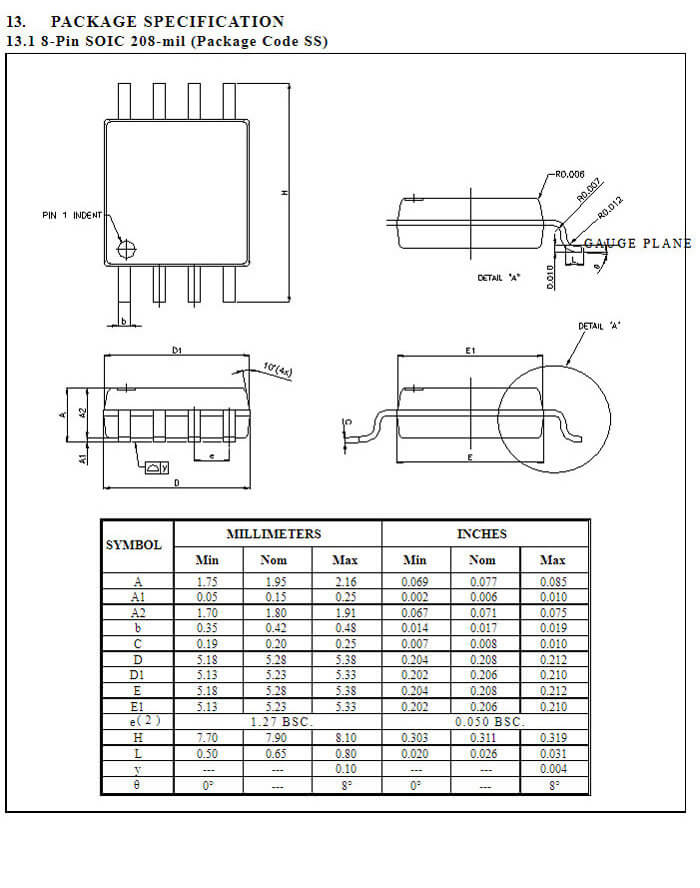 208mil SOP8 Test Socket SOIC8 IC Socket Clamshell Adapter Socket (Back ...