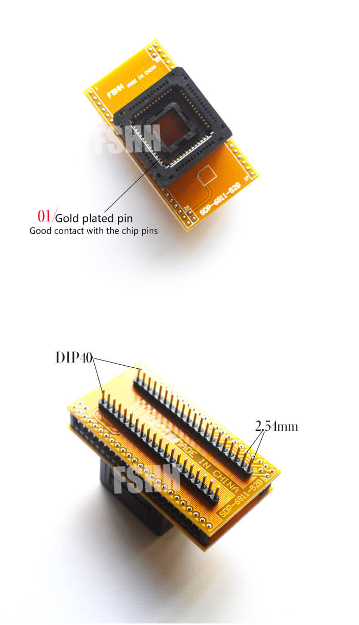 SDP-6811-52B Programmer Adapter PLCC52 To DIP40 Adapter For LT48XP ...