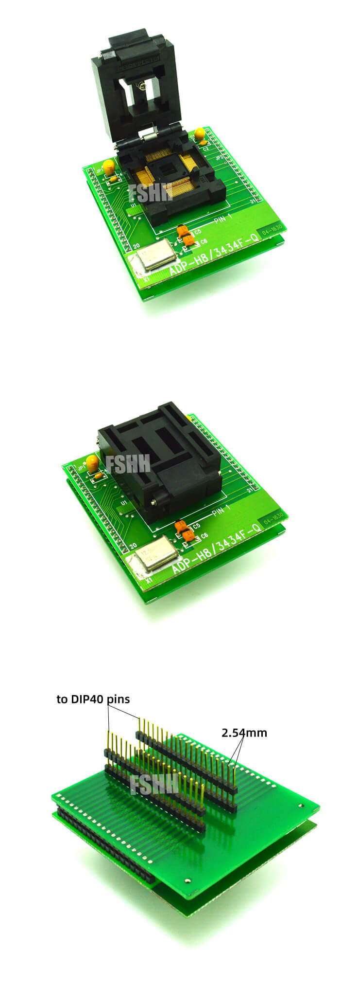 ADP-H8/3434F-Q Programmer Adapter TQFP100 QFP100 To DIP40 For ALL-11 ...