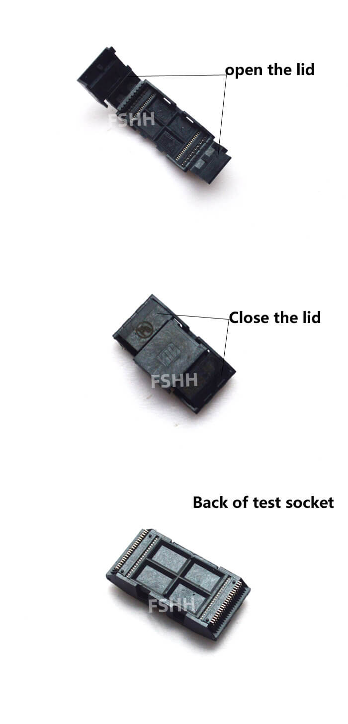 6353P1 980020-40-XX Test Socket TSOP48 TSOP40 TSOP32 Ic Socket SMT SMD ...