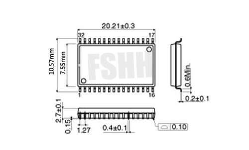 652D0322211W Test Socket SOP32 WL-SOIC32-U1 Adapter IC Socket (width 10 ...