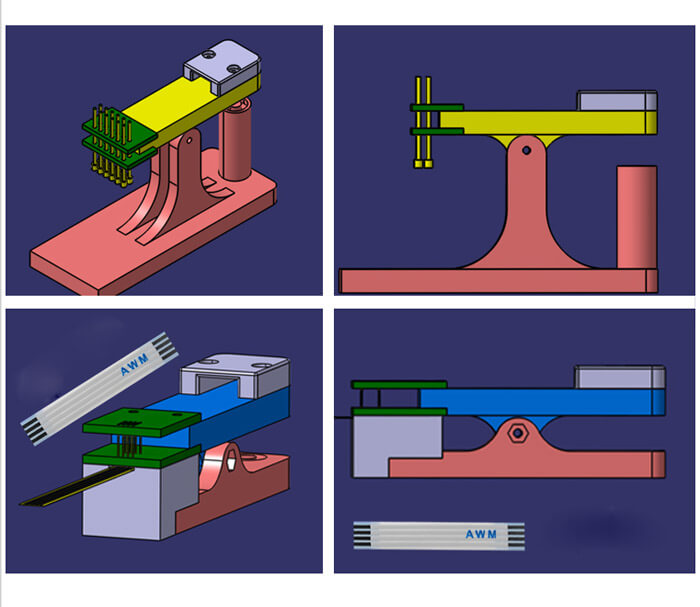 Customized 2.54mm Pitch Test Stand PCB Clip Clamp Fixture Fixture Probe ...