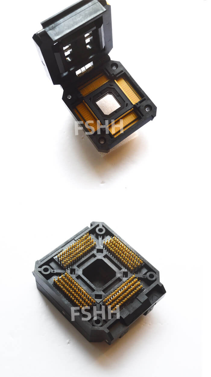 Clamshell IC51-2564-1668-10 Test Socket QFP256 TQFP256 LQFP256 Ic ...