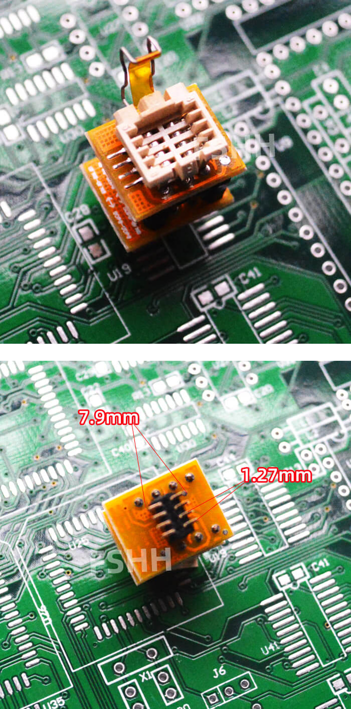 208mil SOP8 Test Socket SOIC8 IC Socket Clamshell Adapter Socket (Back ...