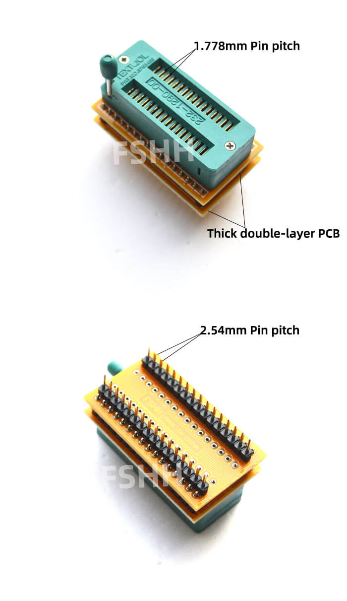 1.778mm SDIP32 To DIP32 Adapter SDIP42 To DIP42 Programmer Adapter 1 ...