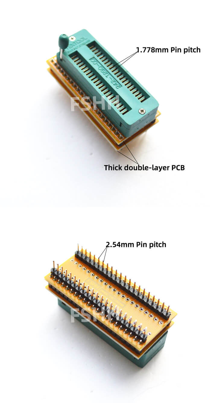 1.778mm SDIP32 To DIP32 Adapter SDIP42 To DIP42 Programmer Adapter 1 ...