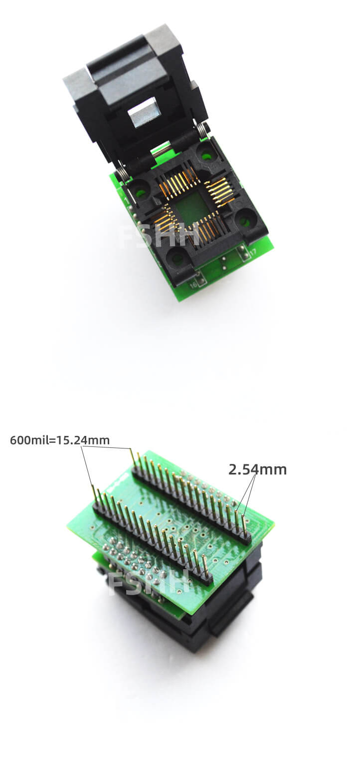 CNV-PLCC-EP1M32 Programmer Adapter Clamshell PLCC32 To DIP32 Test ...