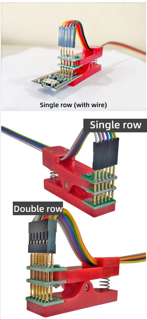 Customized 1.0mm 1mm Pitch Test Stand PCB Clip Clamp Fixture Probe Pogo ...