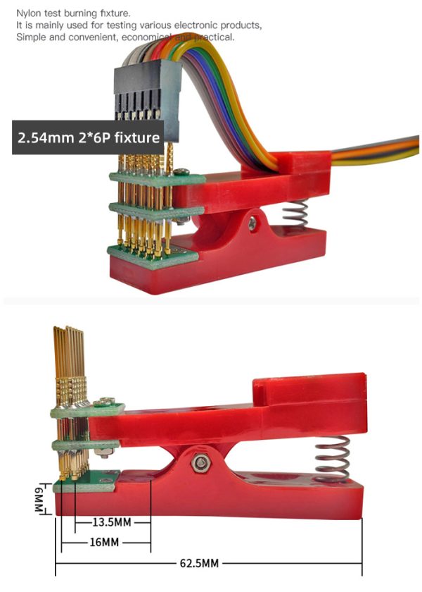 Customized 1.0mm 1mm Pitch Test Stand PCB Clip Clamp Fixture Probe Pogo ...