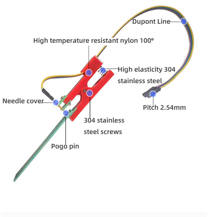 Customized 2mm 2.0mm Pitch Single Row Double Row Test Stand PCB Clip ...