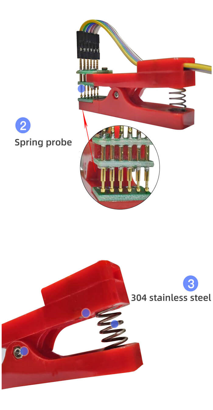 Customized 2.54mm Pitch Test Stand PCB Clip Clamp Fixture Fixture Probe ...