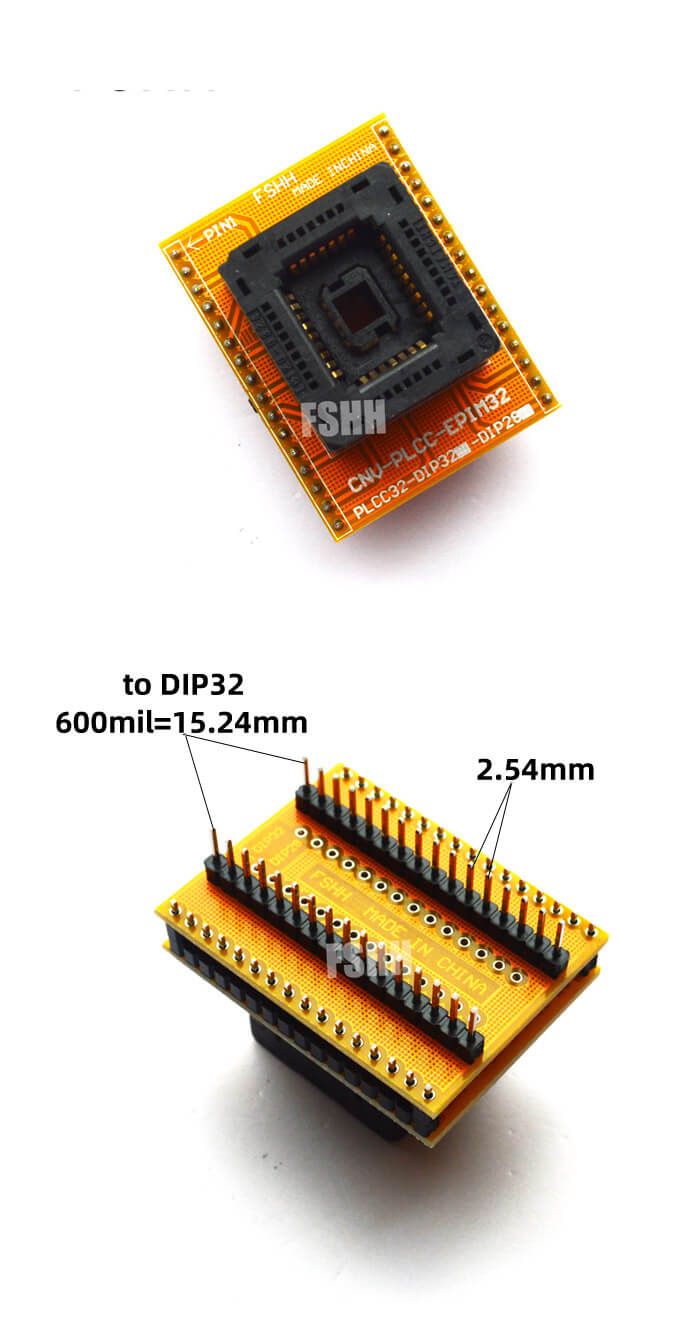PLCC32 Programmer Socket PLCC32 To DIP32 PLCC32 To DIP28 Adapter CNV ...