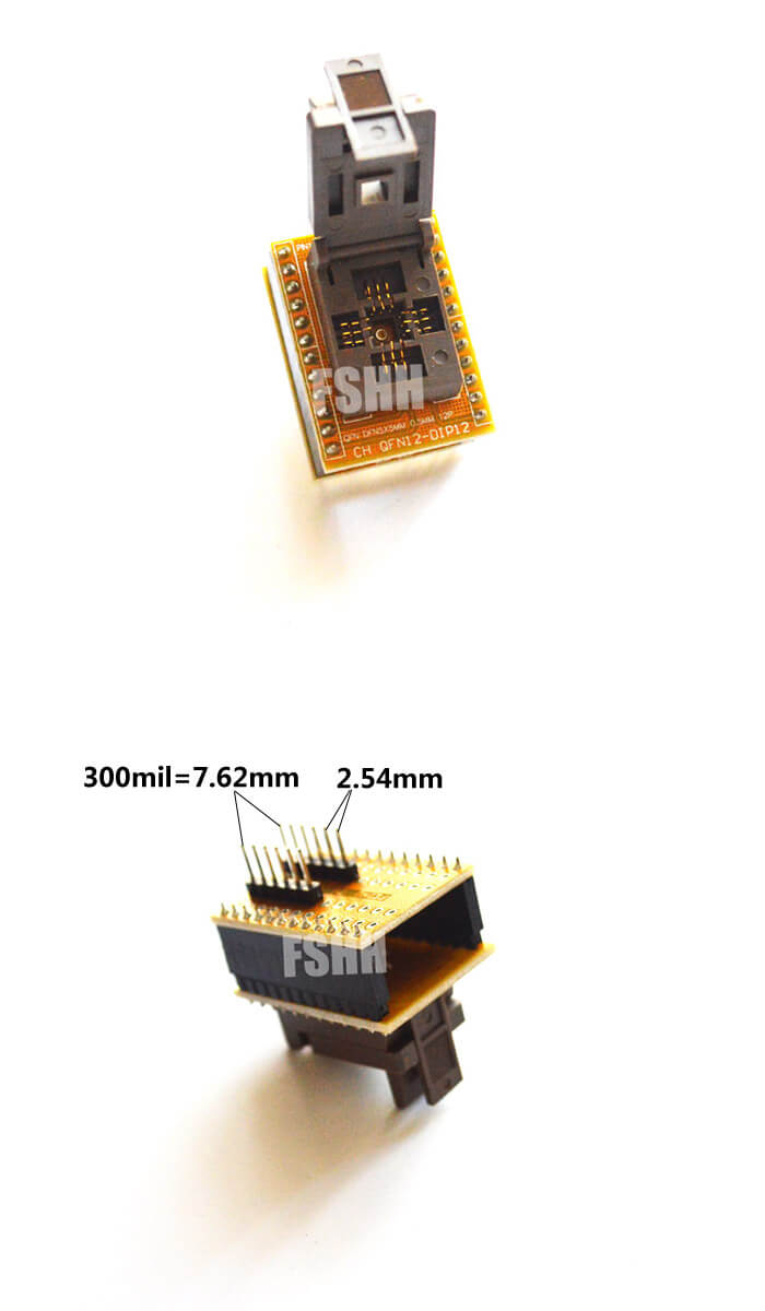 QFN12 To DIP12 Programmer Adapter WSON12 DFN12 QFN12 MLF12 Ic Test ...