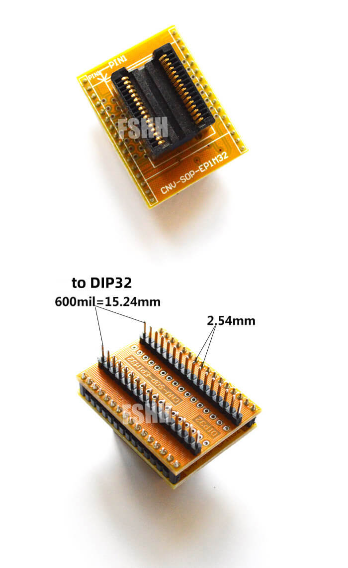 400mil SOJ32 Test Socket SOJ32 To DIP32 Programmer Adapter IC107-3204 ...