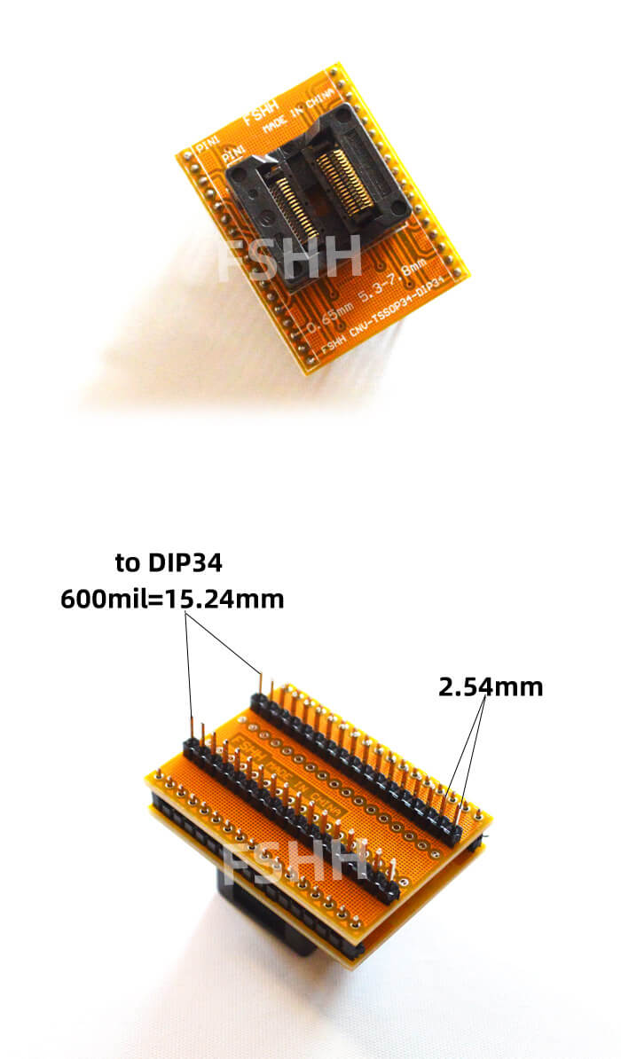 WL-SSOP34-U1 Adapter For Wellon Programmer Adapter TSSOP34 To DIP34 ...