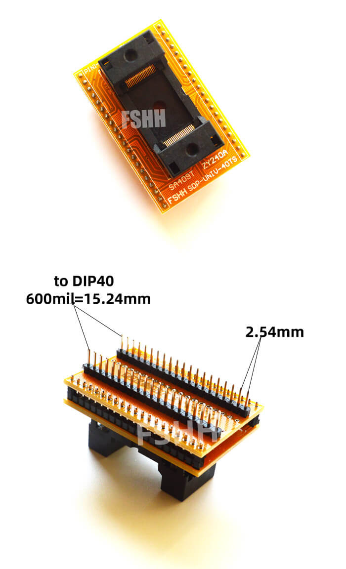 WL-TSOP40-U1 Adapter For Wellon Programmer Adapter TSOP40 To DIP40 ...