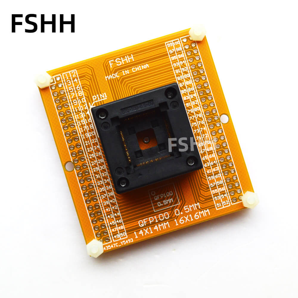 Press QFP100 Test Socket TQFP100 LQFP100 0.5mm To SIP 2.54mm Adapter ...