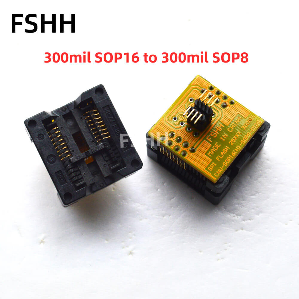 300mil SOP16 To SOP16 Test Socket SOP16/SOIC16/SO16 Socket Pitch 1.27mm ...