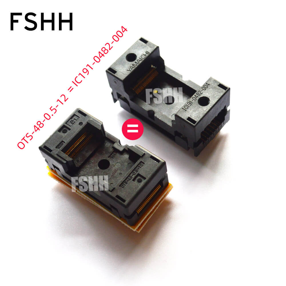 OTS48-0.5-12 Instead Of IC191-0482-004 Test Socket 0.5mm TSOP48 Socket ...