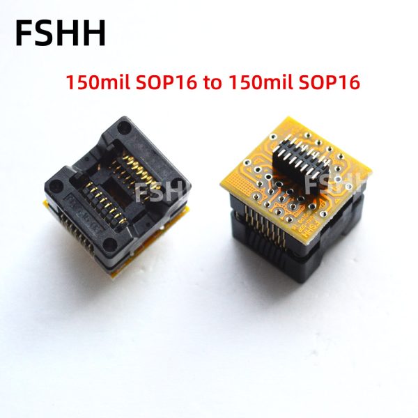 150mil SOP16 To SOP16 Test Socket Sop16/soic16/si16 Socket 1.27mm To 1 ...