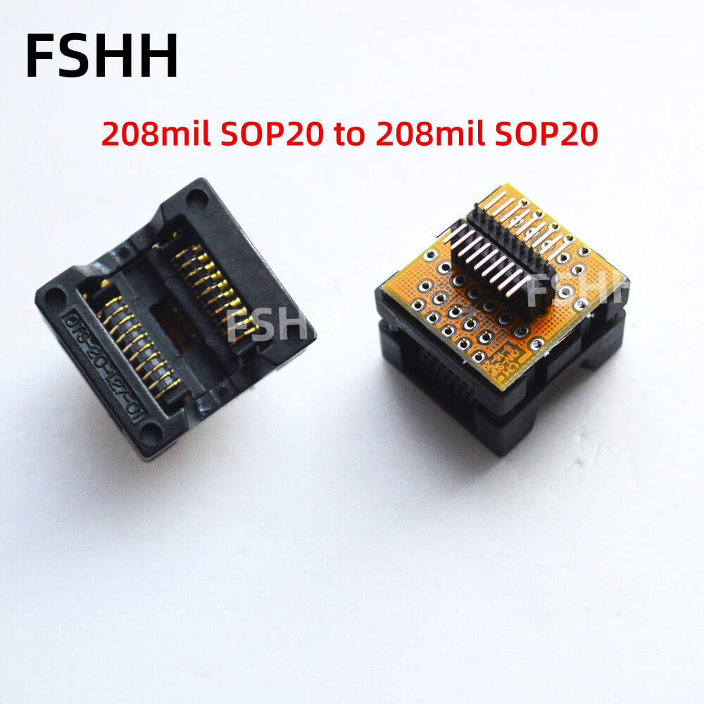 208mil SOP20 To SOP20 Test Socket Sop20 Online Adapter 1.27mm Pitch To ...