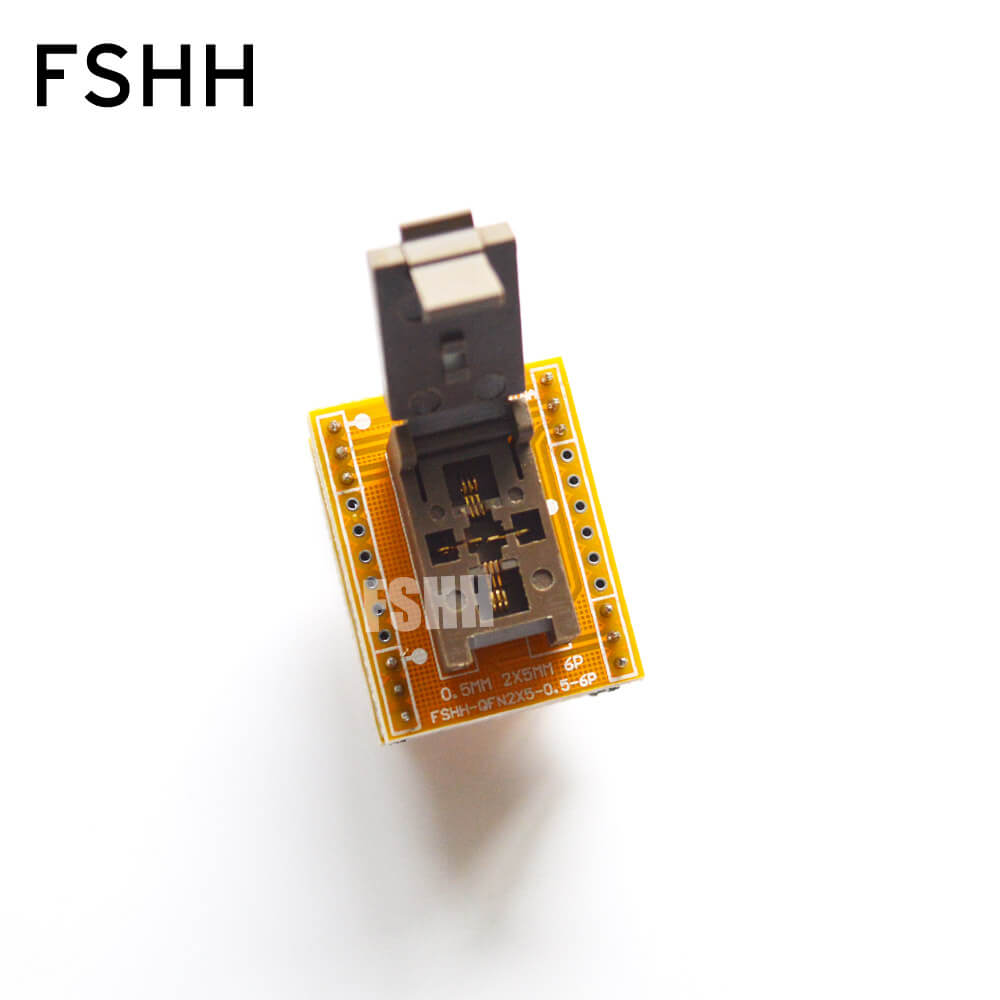 QFN6 Test Socket WSON6 MLF6 DFN6 Socket(Flip Test Seat) Pitch=0.5mm ...