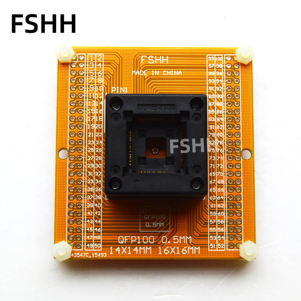 Press QFP100 Test Socket TQFP100 LQFP100 0.5mm To SIP 2.54mm Adapter ...