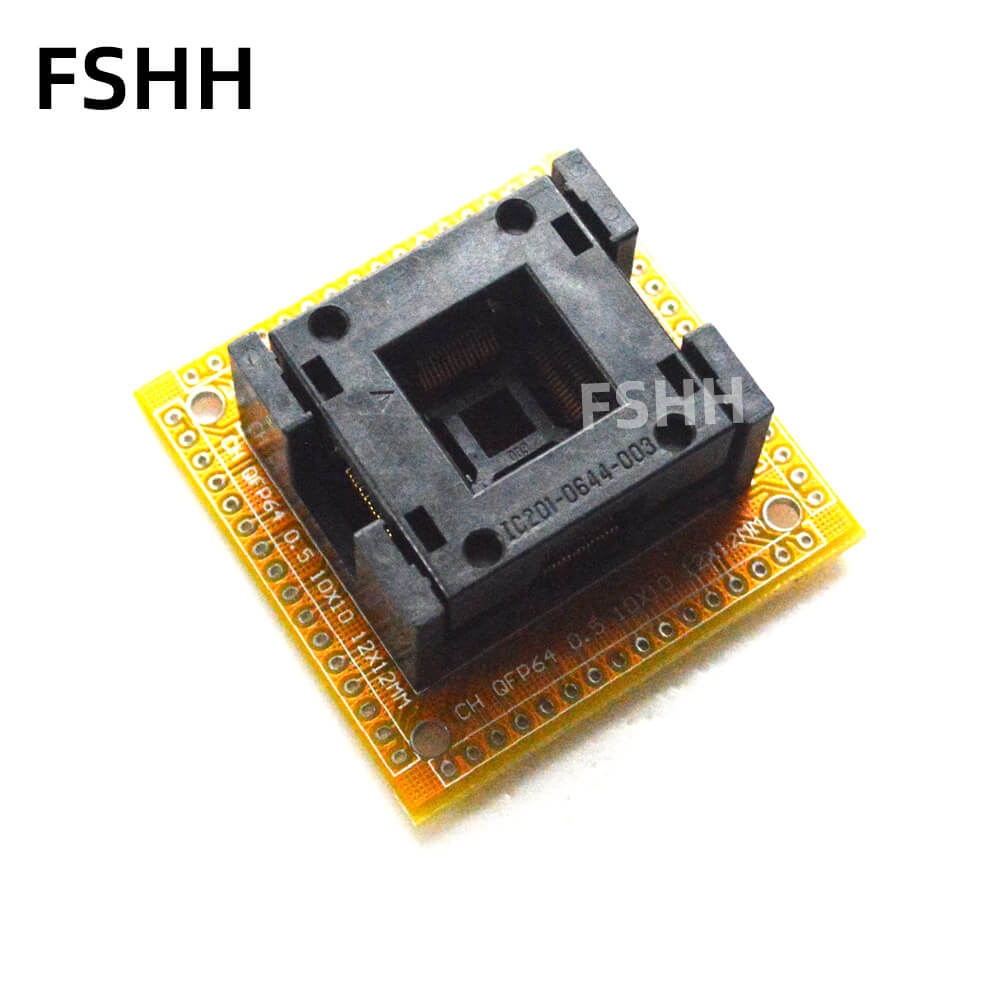 QFP64 TQFP64 Ic Test Socket IC201-0644-003 Socket Pitch=0.5mm Size ...
