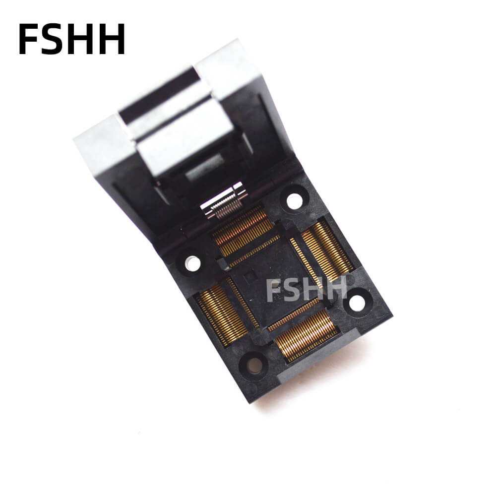 QFP-100-0.5-01 Test Socket Clamshell TQFP100 LQFP100 PQFP100 Socket ...