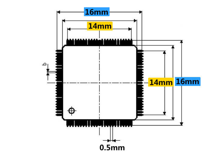 QFP-100-0.5-01 Test Socket Clamshell TQFP100 LQFP100 PQFP100 Socket ...