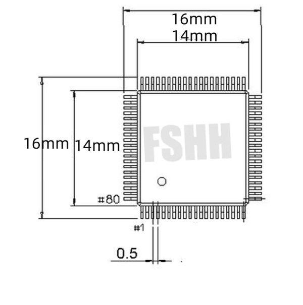 IC201-1004-008 Test Socket TQFP100 QFP100 Socket Pitch 0.5mm - FSHH Store