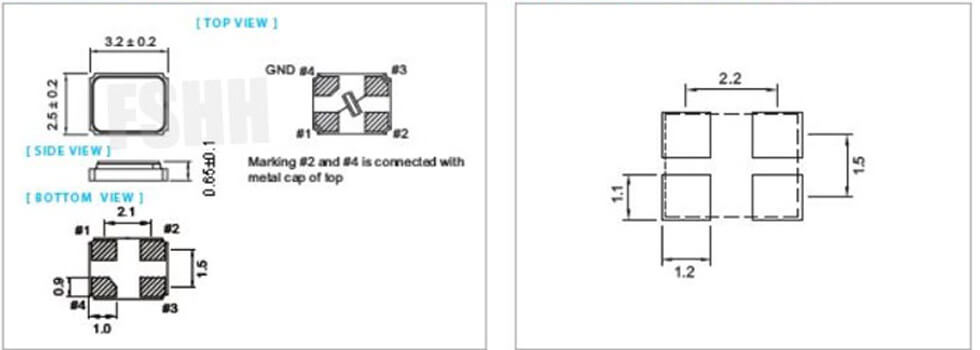 3225 To DIP4 Test Socket Crystal Oscillator Test Socket 3225 Size=3.2x2 ...