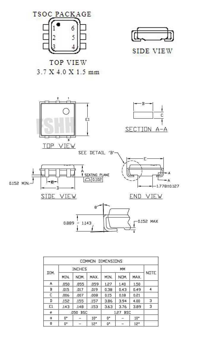 Clamshell TSOC-6 Burn-in Socket TSOC6 IC Test Socket/IC Socket(Two ...