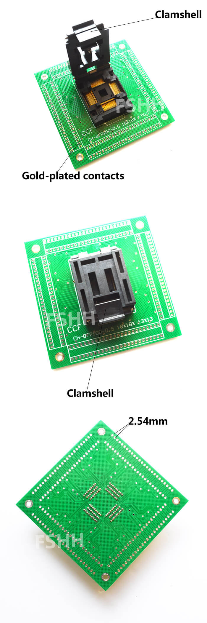 IC51-1004-958 Test Socket QFP100 LQFP100 TQFP100 Socket Pitch=0.5mm ...