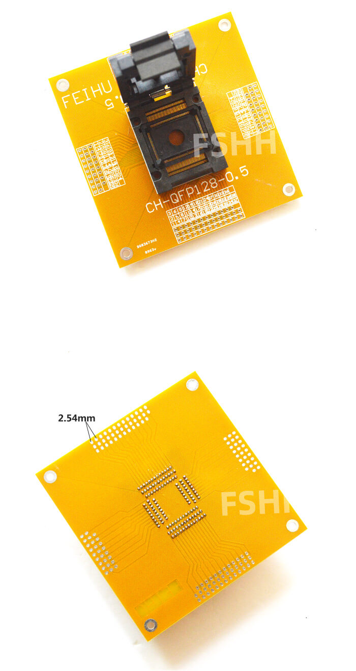 FPQ-128-0.5-03 Test Socket TQFP128 QFP128 LQFP128 FPQ128 IC Socket ...